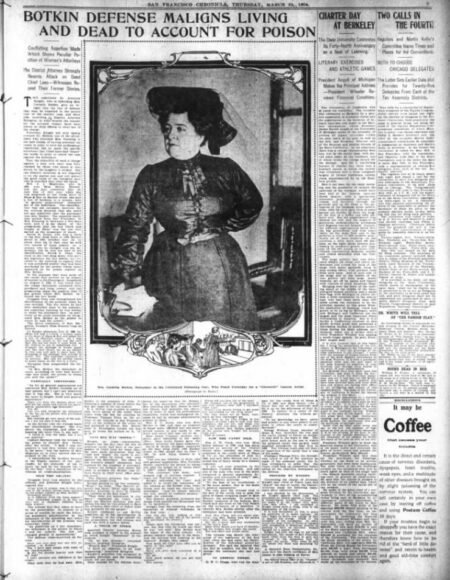 Cordelia Botkin: The Poisoned Chocolate Murders of 1898